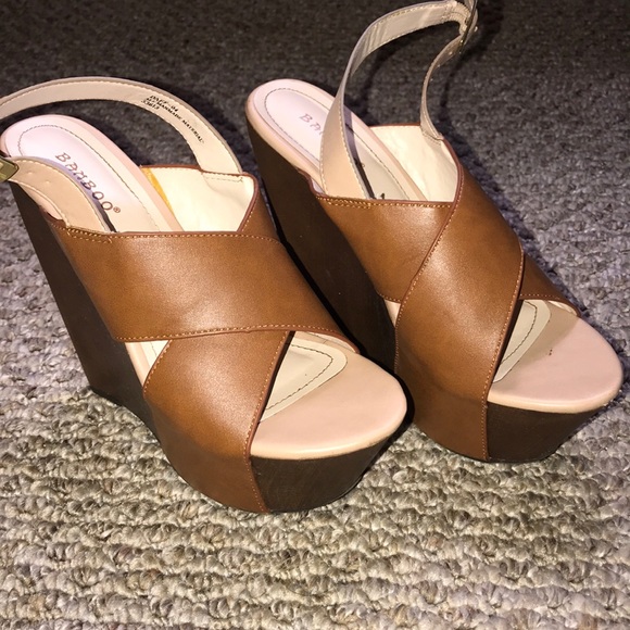 BAMBOO | Shoes | Camel Wedges | Poshmark